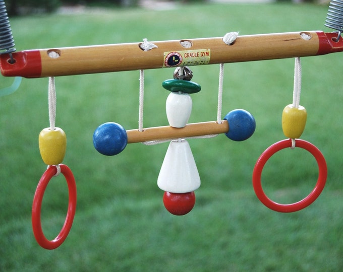 Vintage Baby Crib Toy Gym Wood Cradle Nursery - Etsy