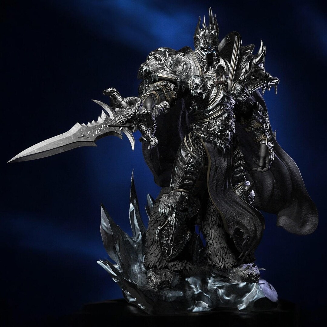 Lich King Figure 3D STL File, Arthas Lich King Wow STL File, World of ...