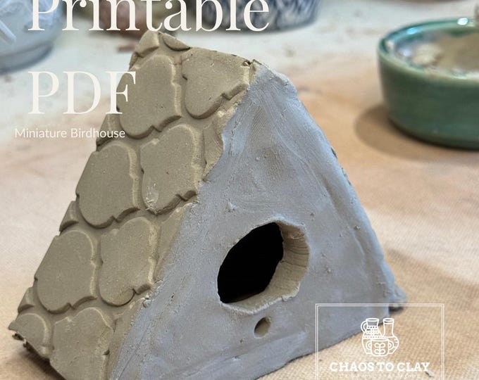 Bird Feeder Pottery Template, Printable Slab Clay Design, DIY Ceramic Birdfeeder Pattern ...