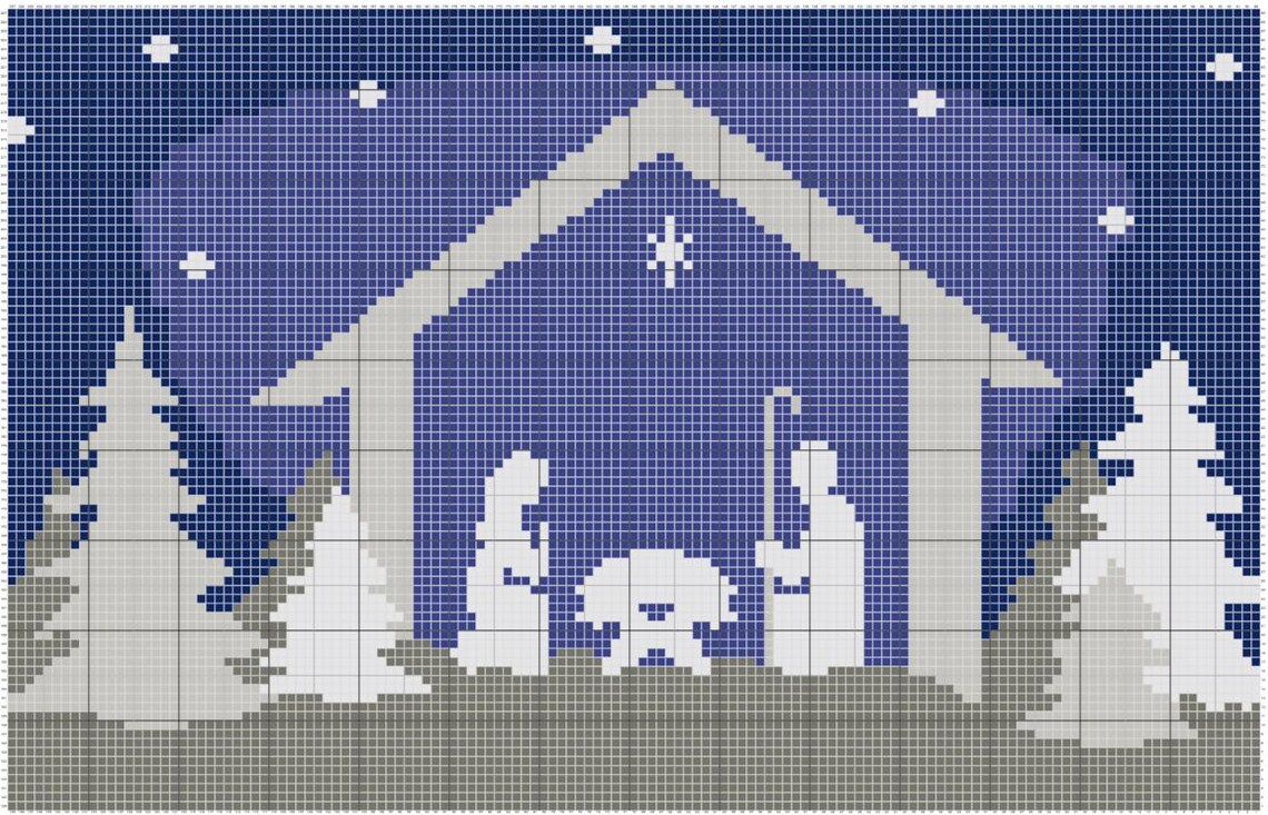 C2C Christmas Nativity Scene Crochet Blanket Pattern Instant Download ...