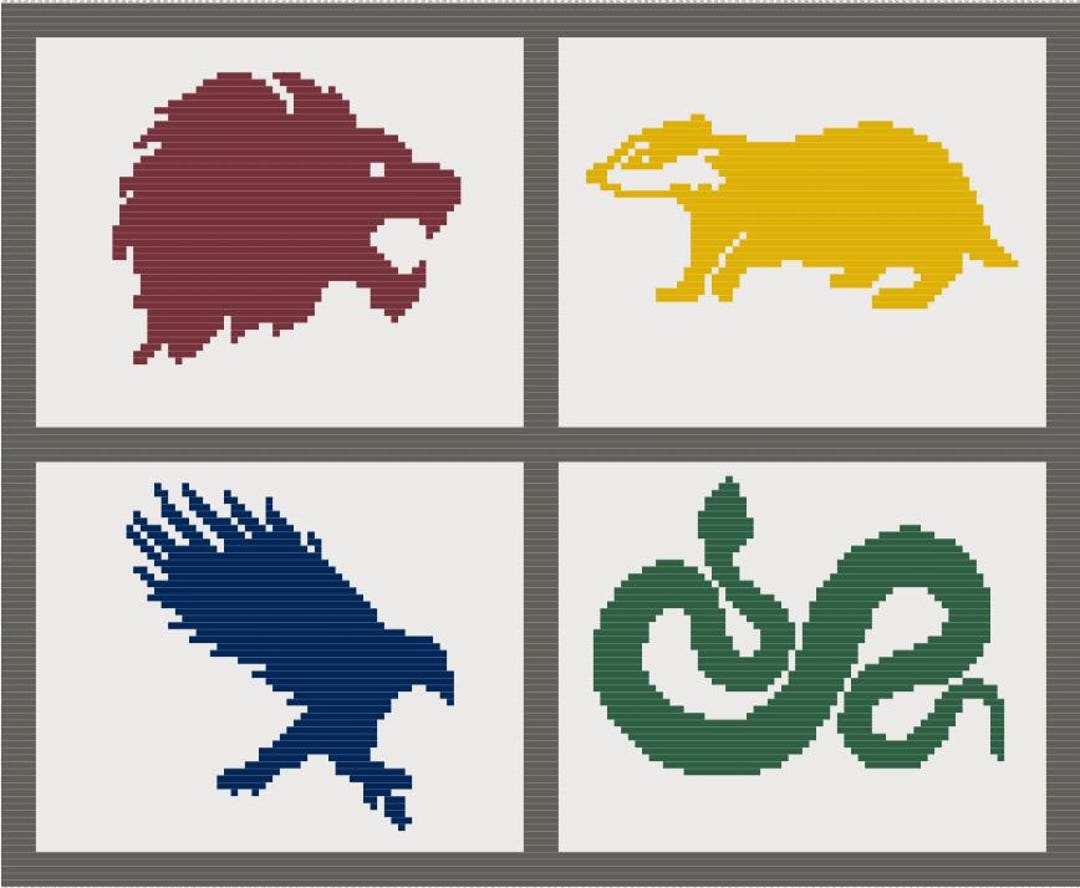 C2C Harry Potter Houses Crochet Blanket Pattern Instant Download ...