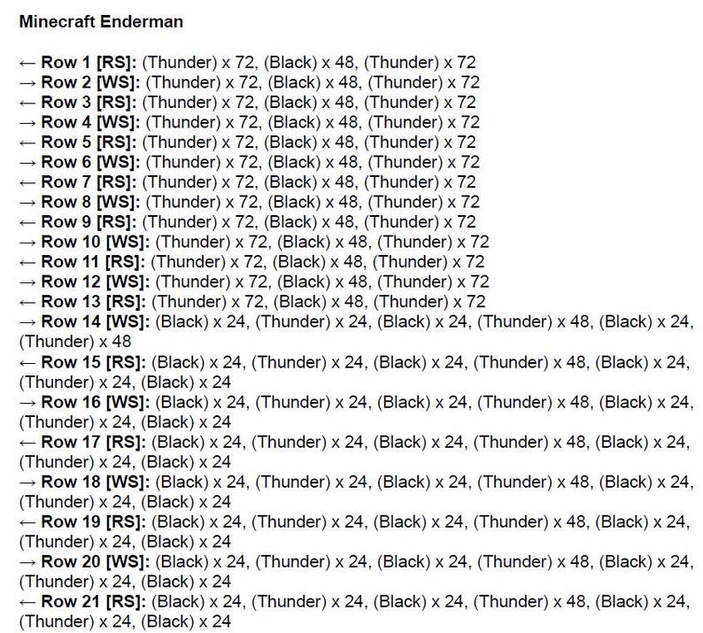 Minecraft Enderman DC Crochet Blanket Pattern Graphghan - Etsy