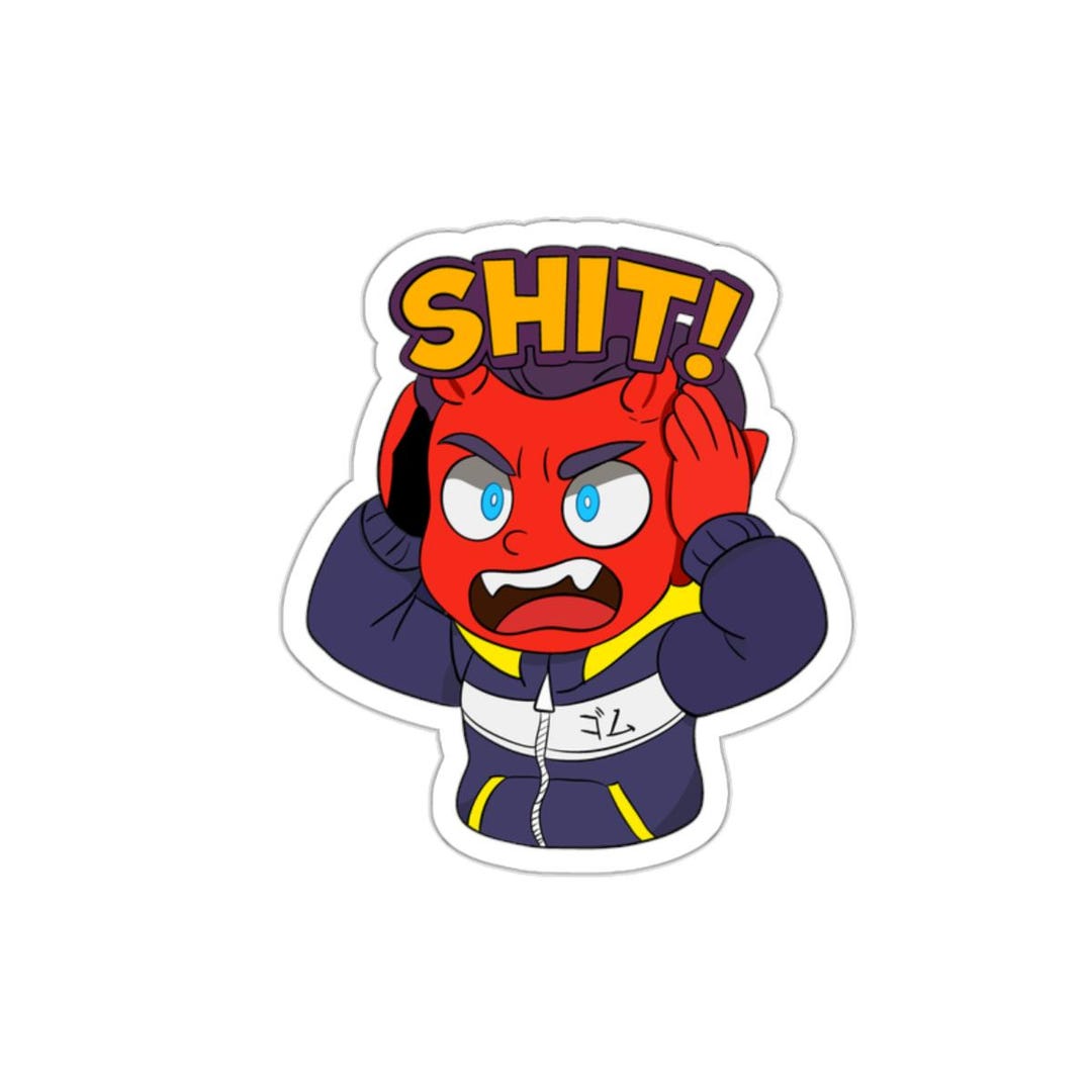 Rubberross "shit!" Sticker: Vtuber Party Design - Etsy