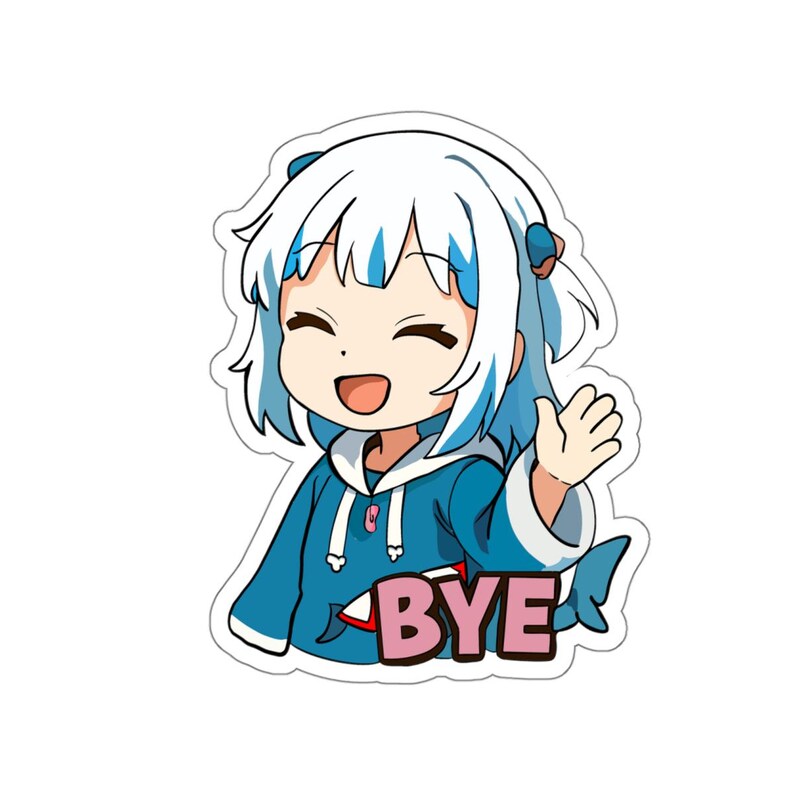 Gawr Gura "bye" Sticker: Vtuber Mario Party Style - Etsy Australia