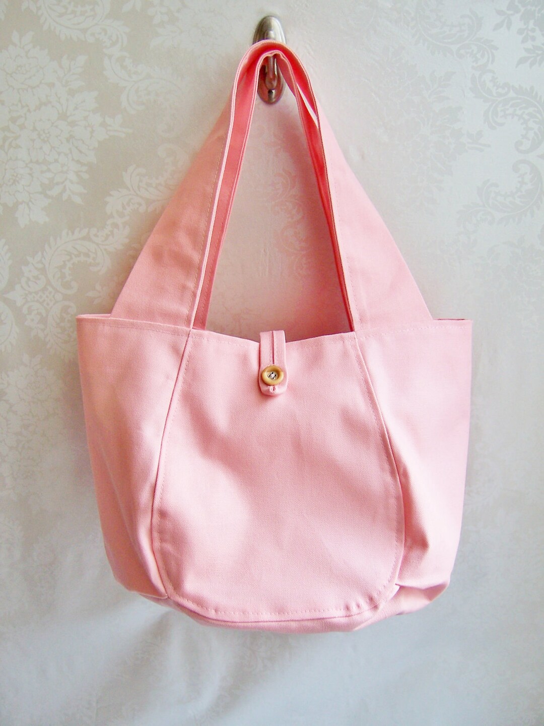 Tote Bag, Canvas Tote, Small Tote Bag, Pink Tote Bag, Pink Purse - Etsy
