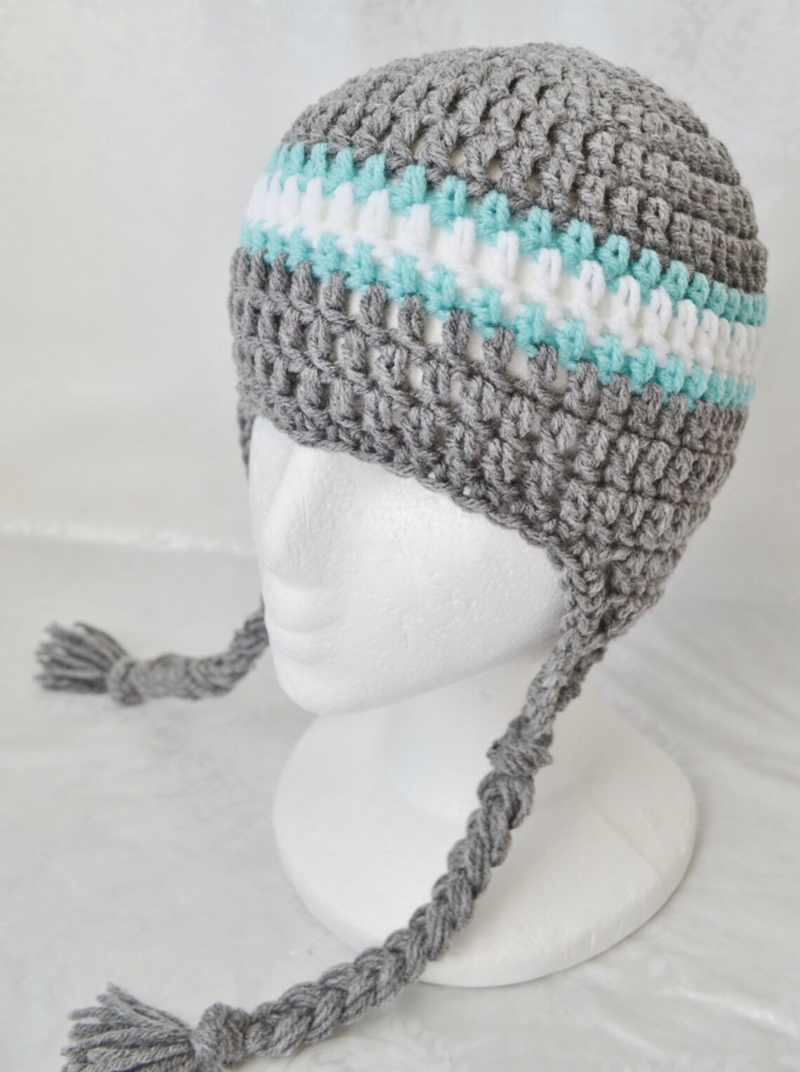 Snowboard Hat Crochet Hat for Boys Crochet Hat With Earflaps - Etsy