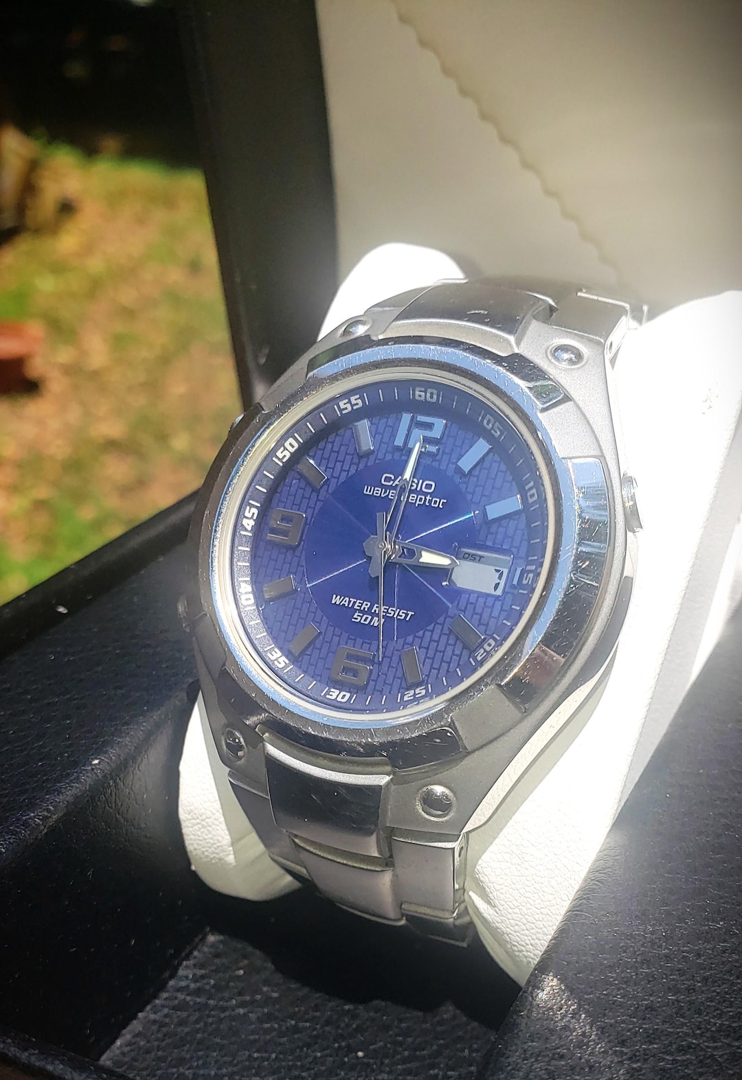 Vintage BLUE Dial Casio Wristwatch Alarm Luminescent Water Resistant ...