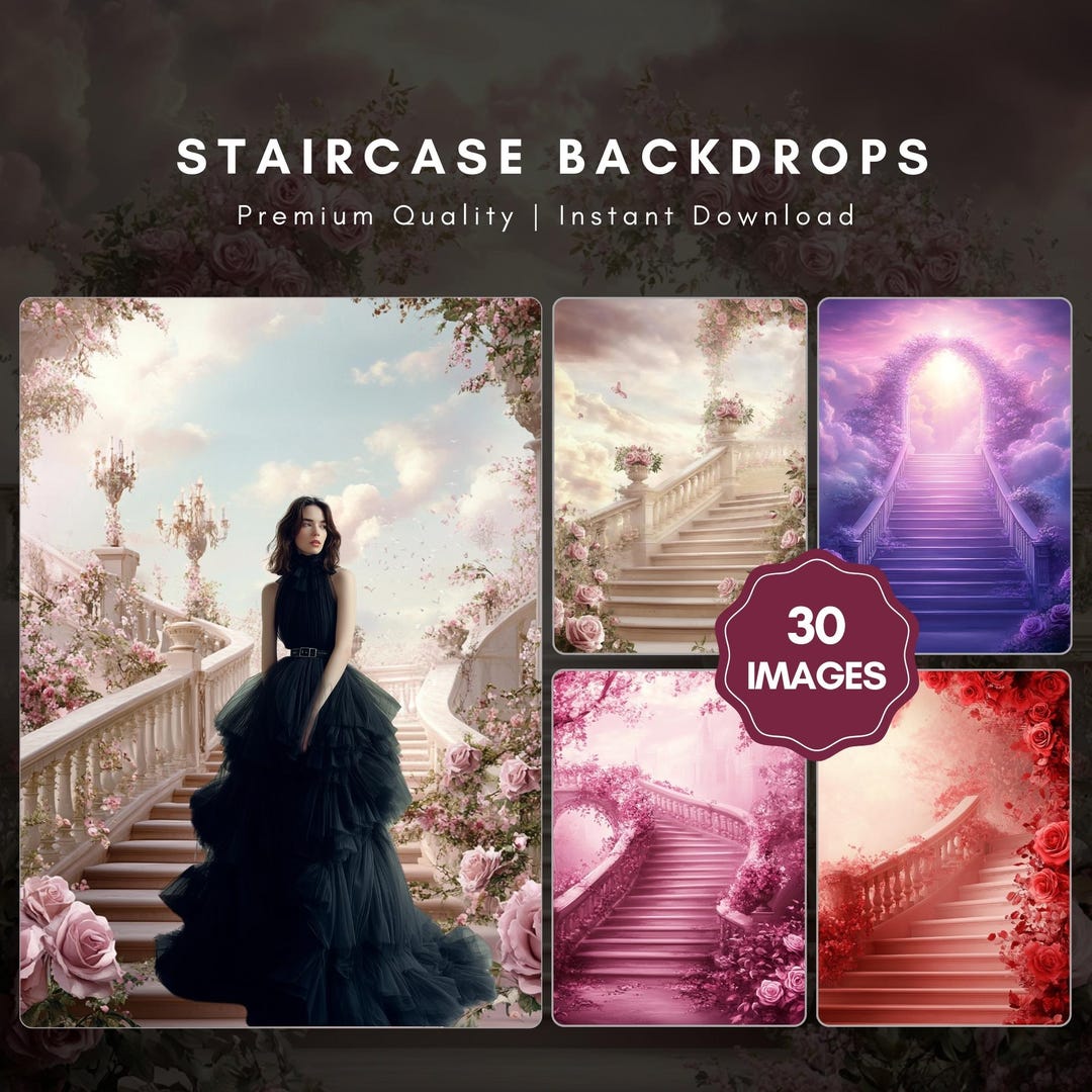 Grand Staircase Digital Backdrop: Maternity Photography Overlay (JPG ...