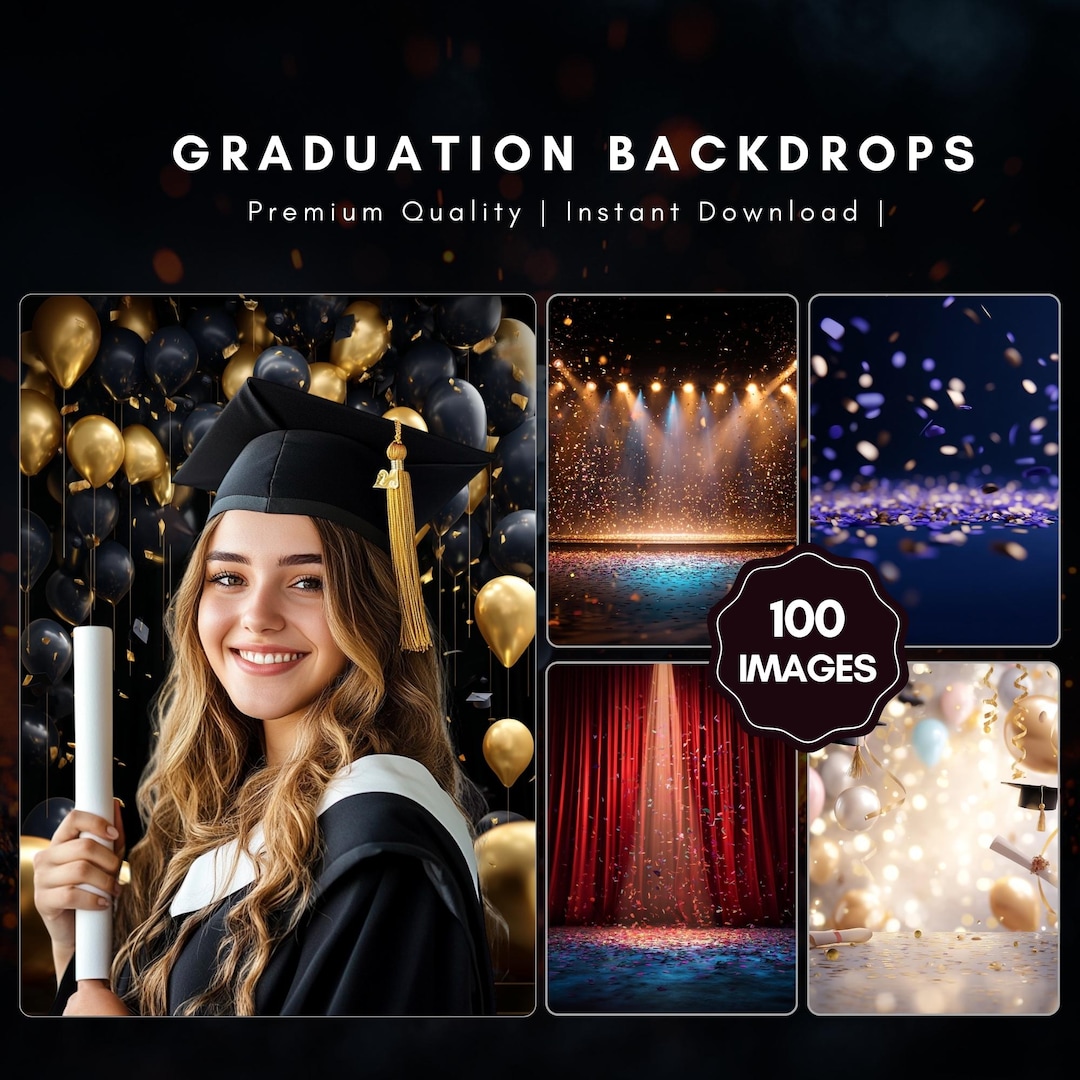 Graduation Digital Backdrops, 100 Graduation Photography Background ...