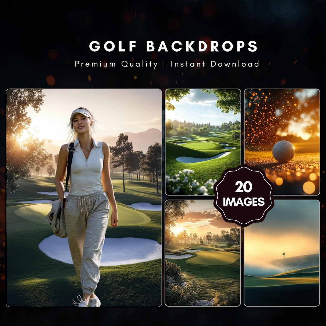 Golf Photography Backdrops: Sports Photo Overlays (digital Download) - Etsy