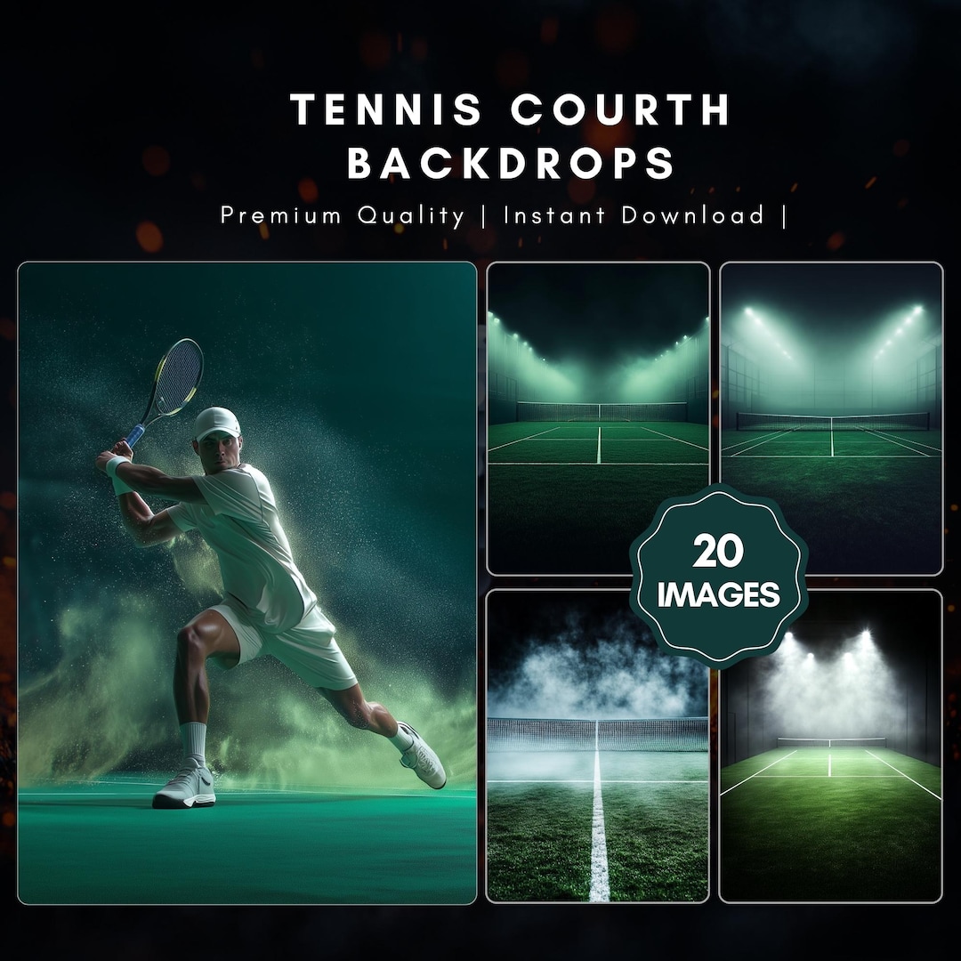 20 Tennis Background Sport Digital Backdrop Tennis Backdrop Sports ...