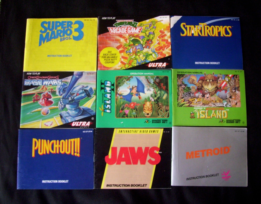 Original Nintendo Game Manual Instruction Booklet 1989 Sold Separately ...