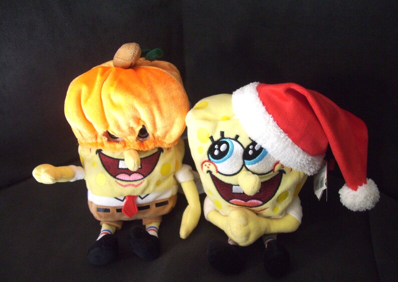 Ty Spongebob Squarepants Jolly Elf and Pumpkin Mask Christmas Halloween ...
