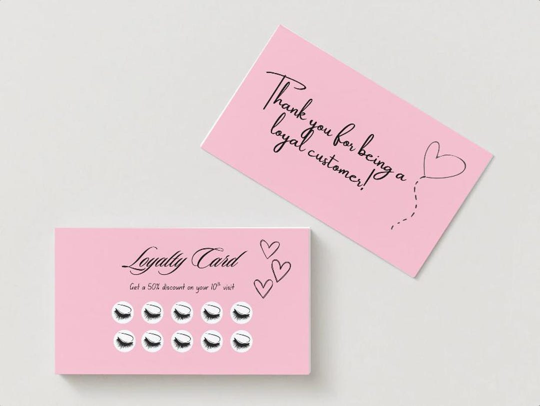 Customizable Loyalty Card - Etsy