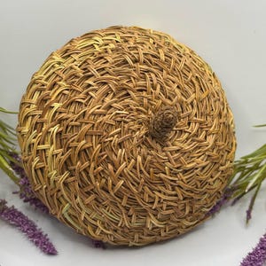 Handmade Pine Needle Box With Lid and Mini Pinecone Top | Rustic ...