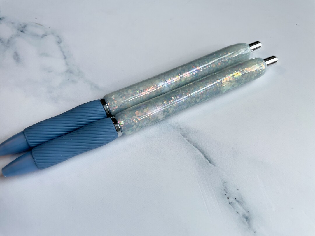 Opal-inspired Blue Glitter Pen - Etsy