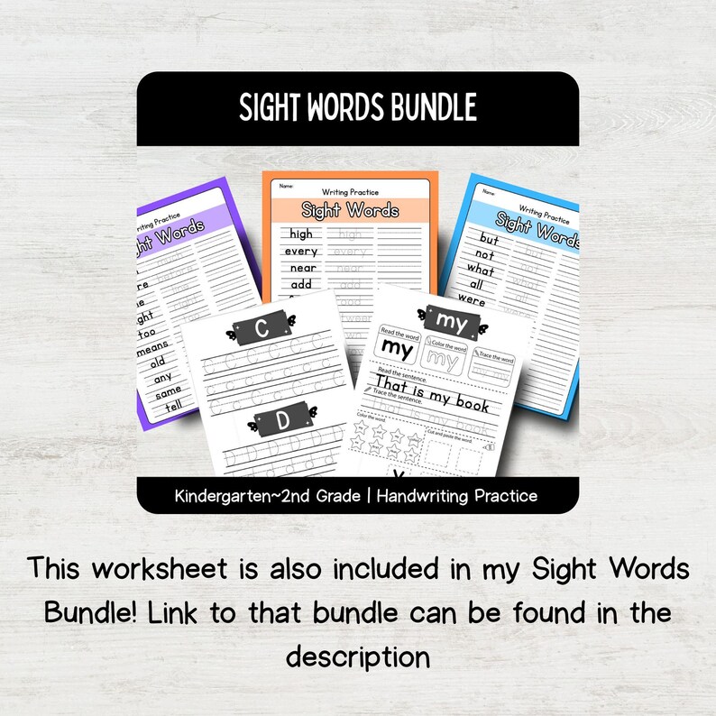 Sight Words Tracing Worksheets | Fry's 100 Words (set 3) | ESL EFL ...
