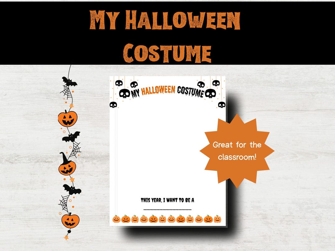 Halloween Costume Drawing Activity: Fall Coloring Page Worksheet - Etsy