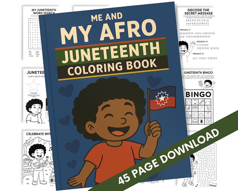 Juneteenth Busy Book | Black-owned | 45-page Creative Activities | Kids ...