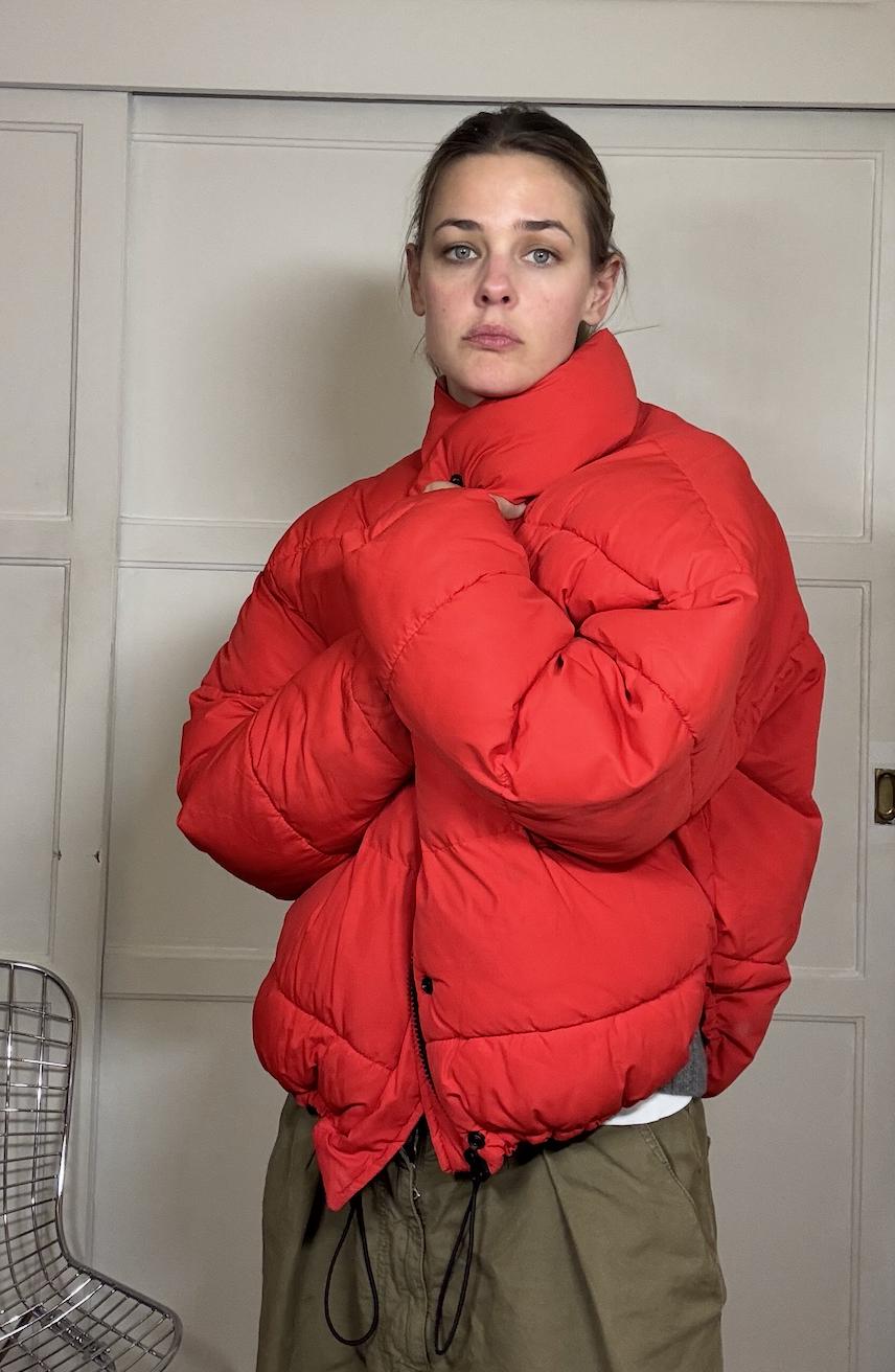 Red Puffer Jacket - Etsy