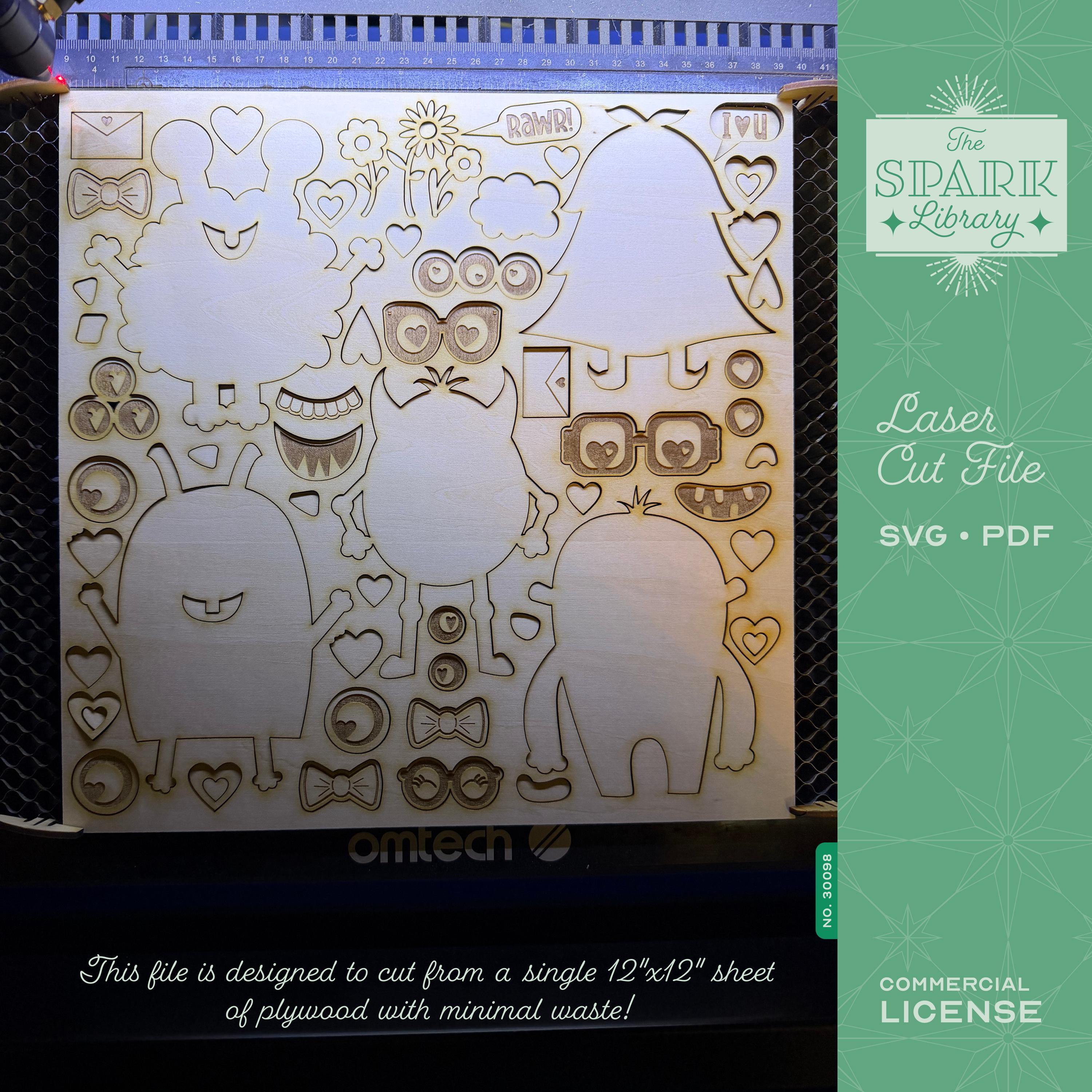 Mix-and-match Monster Kit SVG Bundle | Laser Cut Files for DIY Kids ...