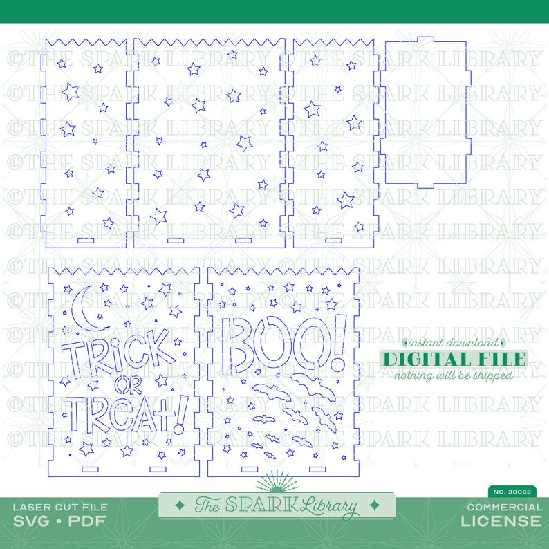 Trick or Treat Luminaries SVG File Bundle | Laser Cut Lantern Designs ...