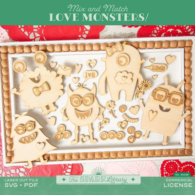 Mix-and-match Monster Kit SVG Bundle | Laser Cut Files for DIY Kids ...