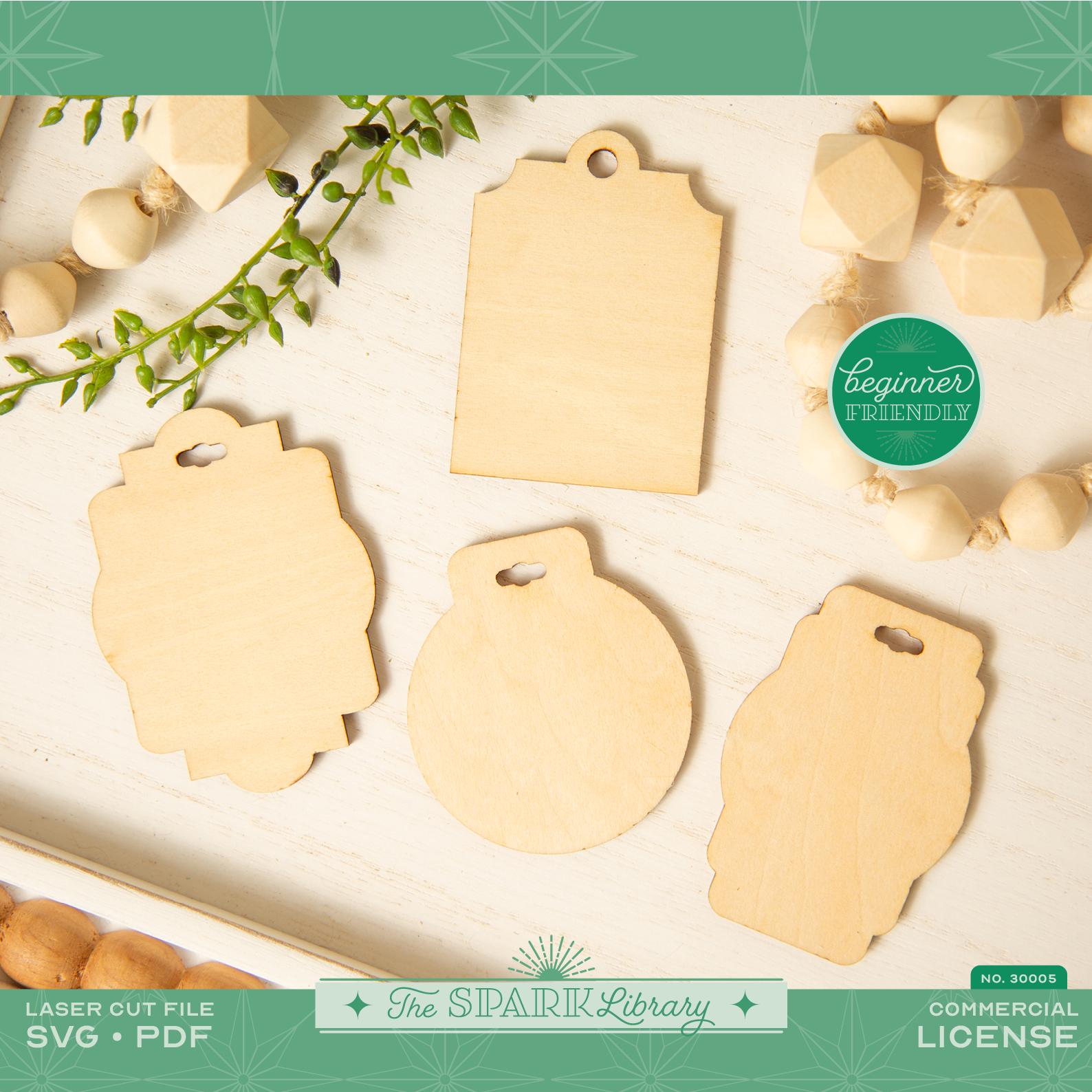 Classic Tag Shapes SVG: Laser Cut File for Gift Tags (PDF) - Etsy