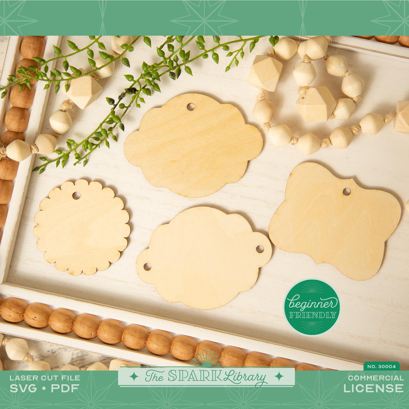 Basic Tag Shapes SVG Laser Cut File: Blank Craft Tags (SVG & PDF) - Etsy