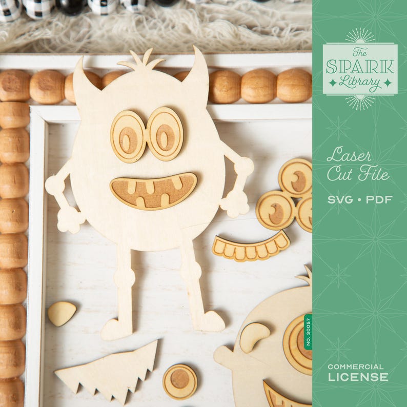Mix-and-match Monster Kit SVG Bundle | Laser Cut Files for DIY Kids ...