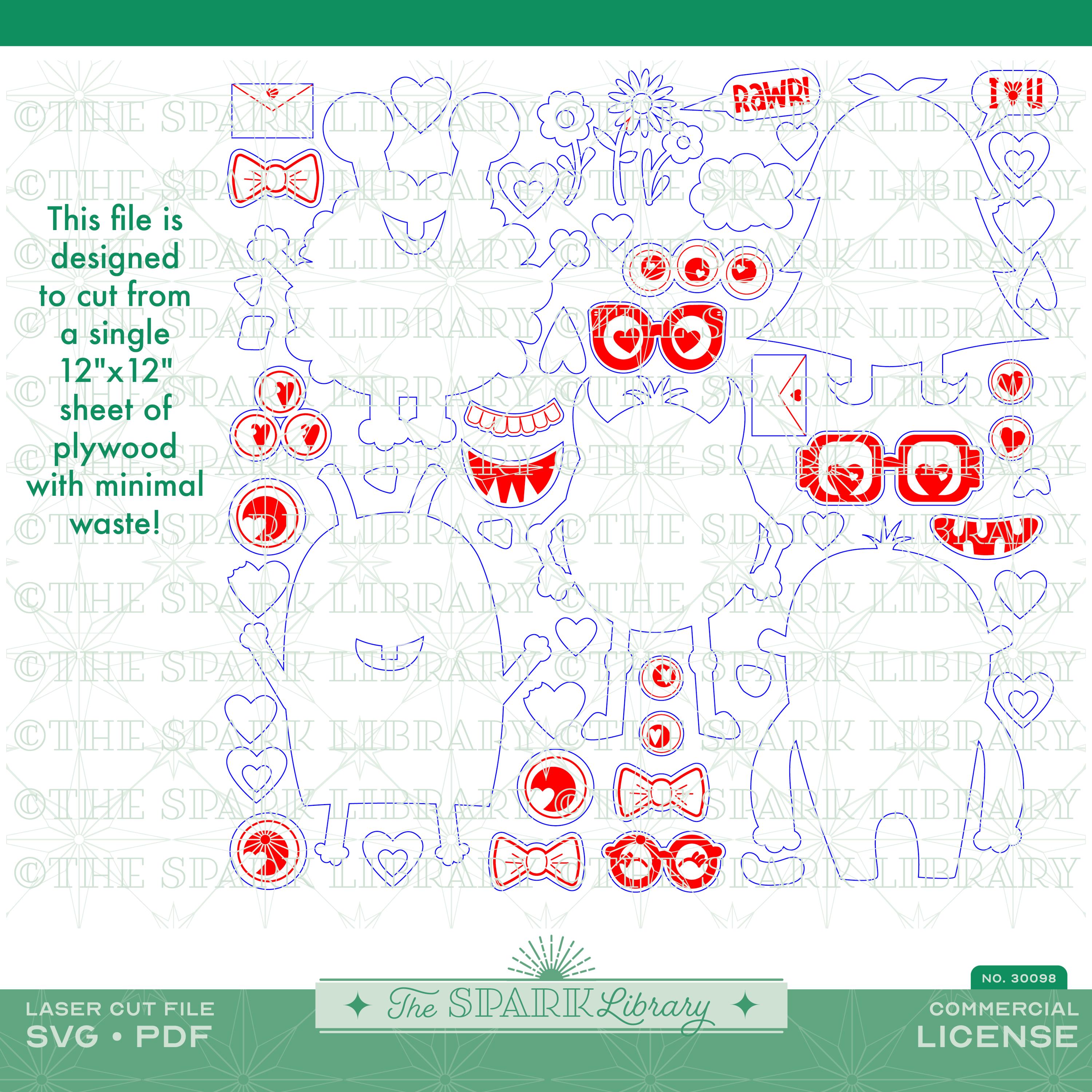 Mix-and-match Monster Kit SVG Bundle | Laser Cut Files for DIY Kids ...