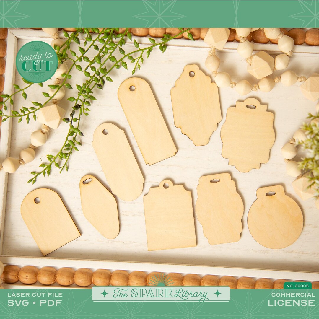 Classic Tag Shapes SVG: Laser Cut File for Gift Tags (PDF) - Etsy