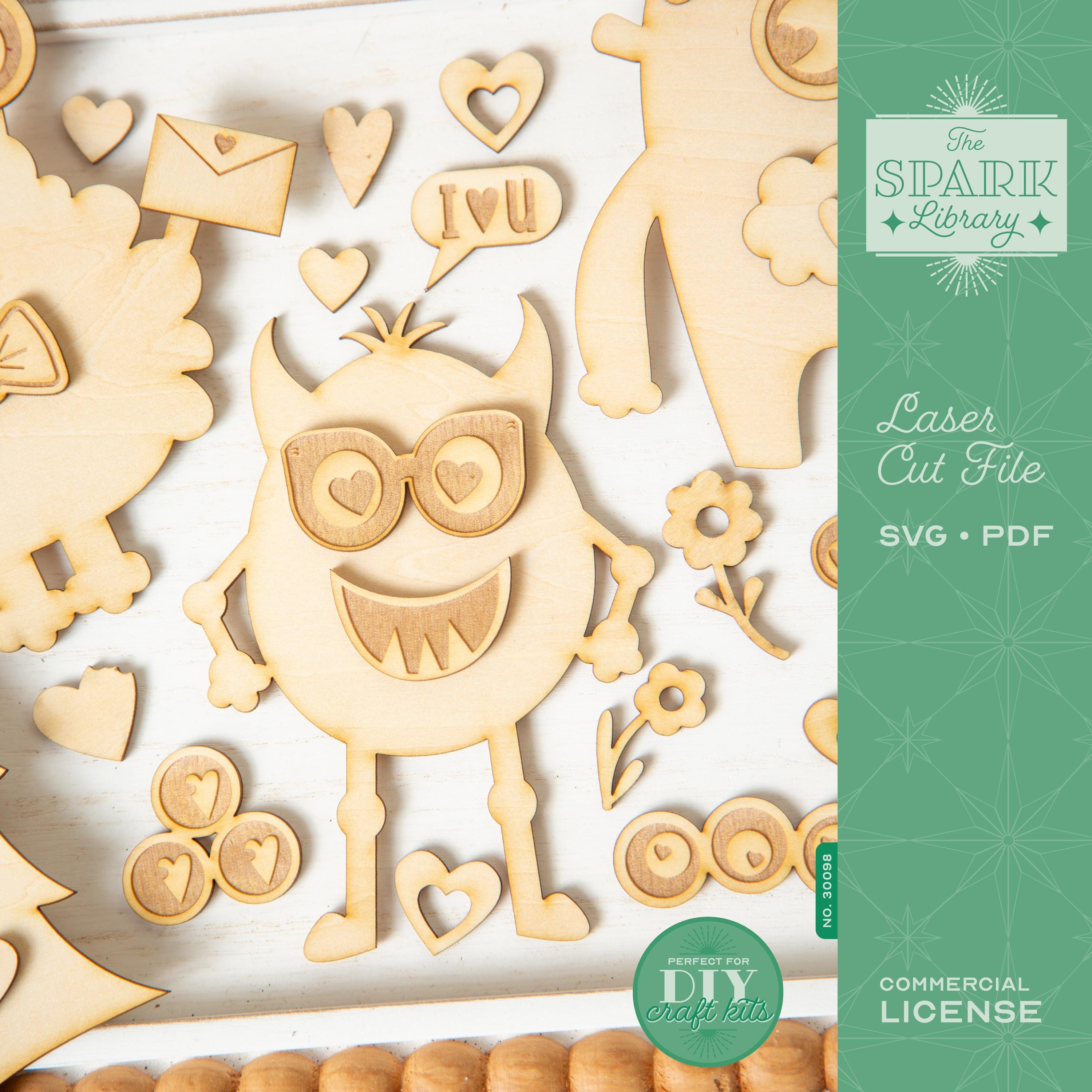 Mix-and-match Monster Kit SVG Bundle | Laser Cut Files for DIY Kids ...