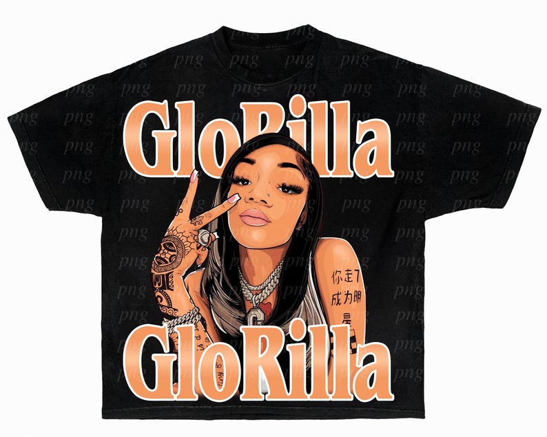 Glorilla Png , Ready to Print, Printable Design, Hiphop Artist, 90s ...