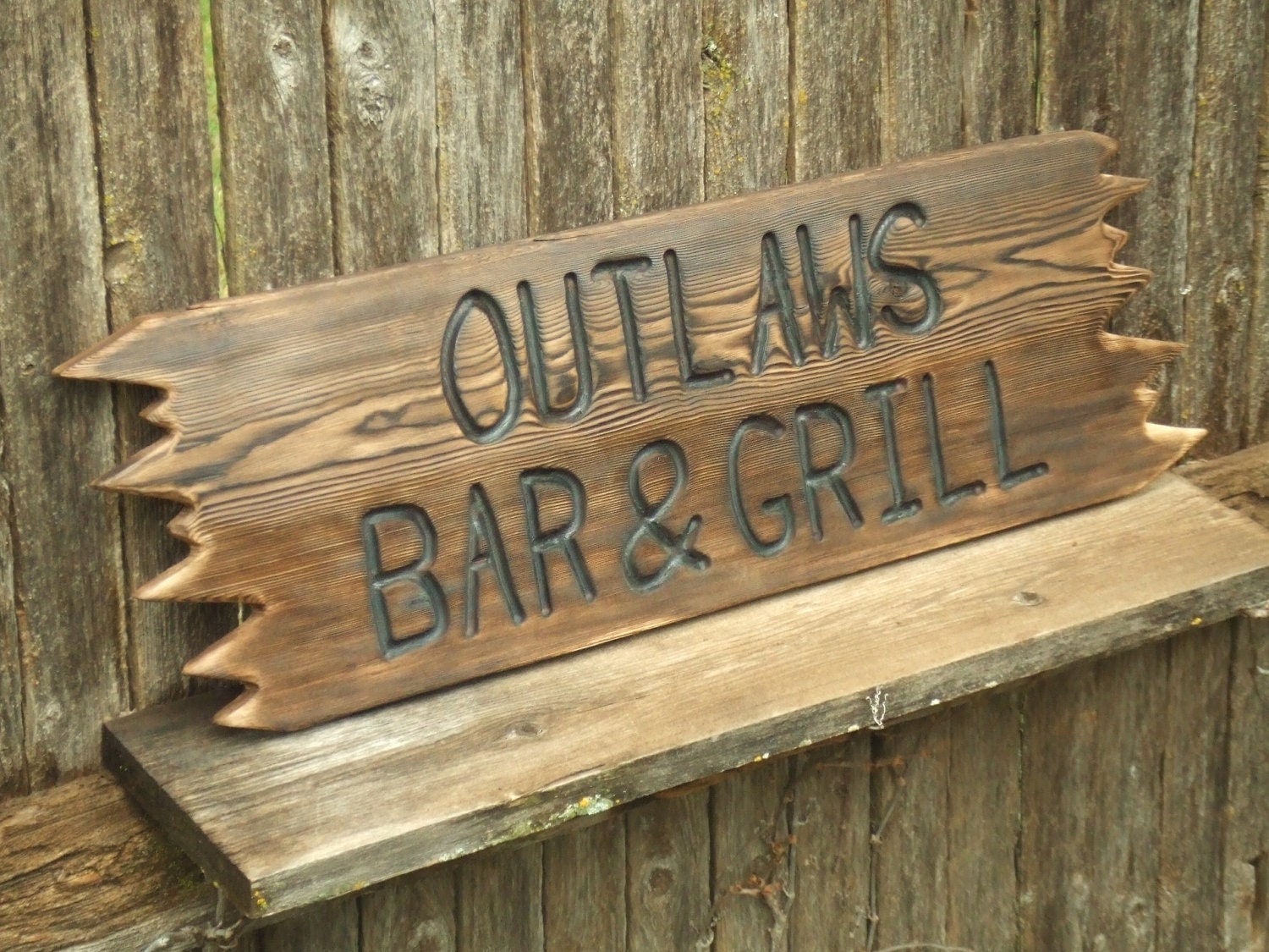 CUSTOM wood sign hand carved rustic un painted your | Etsy