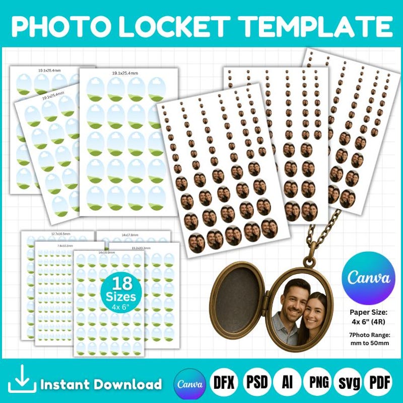 Heart Template for Photo - Etsy