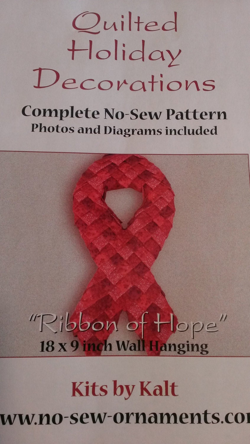 PDF File Quilted Ribbon of Hope Wall Hanging Complete Patten | Etsy