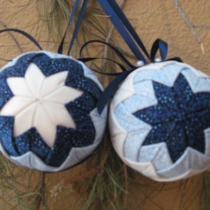 PDF File- Quilted Christmas No-sew Ornament- Folded Star, Complete ...