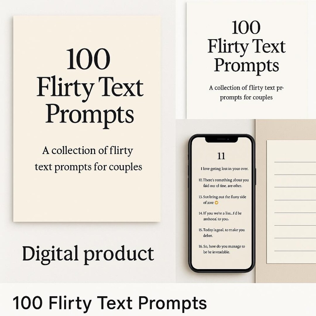 100 Flirty Text Prompts for Couples – Digital Love Notes for Him & Her ...