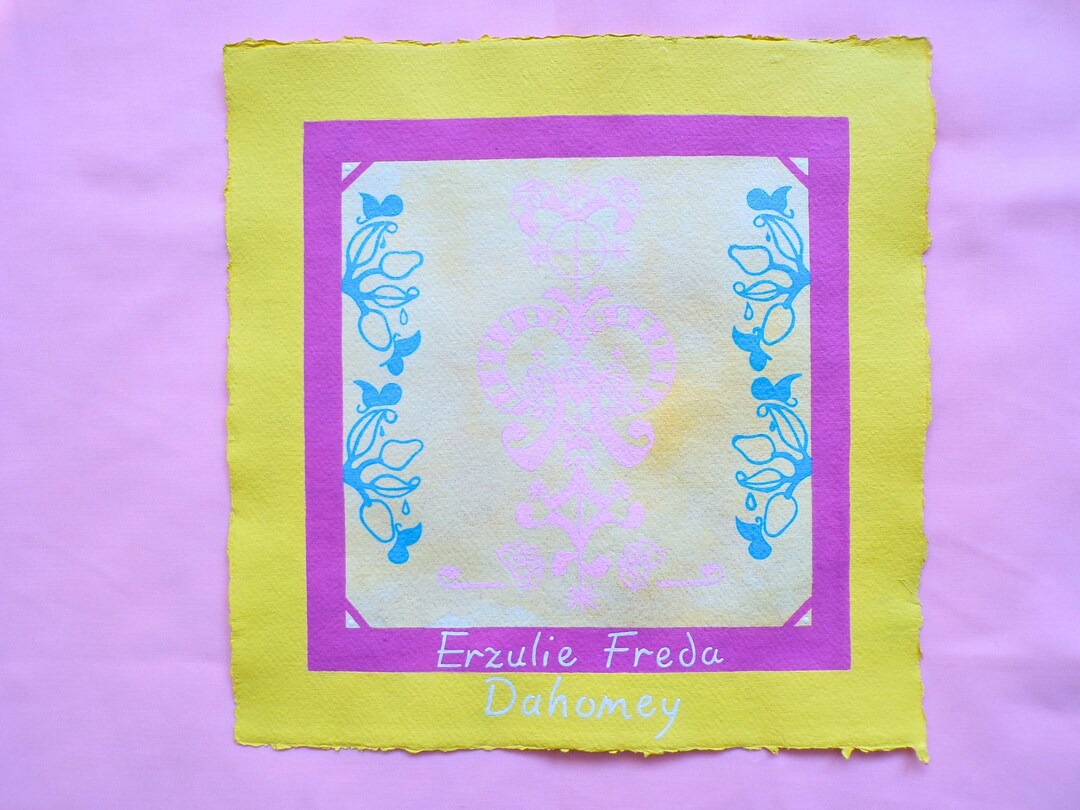 Original Erzulie Freda Veve Painting – Acrylic, Ink & Glitter on ...