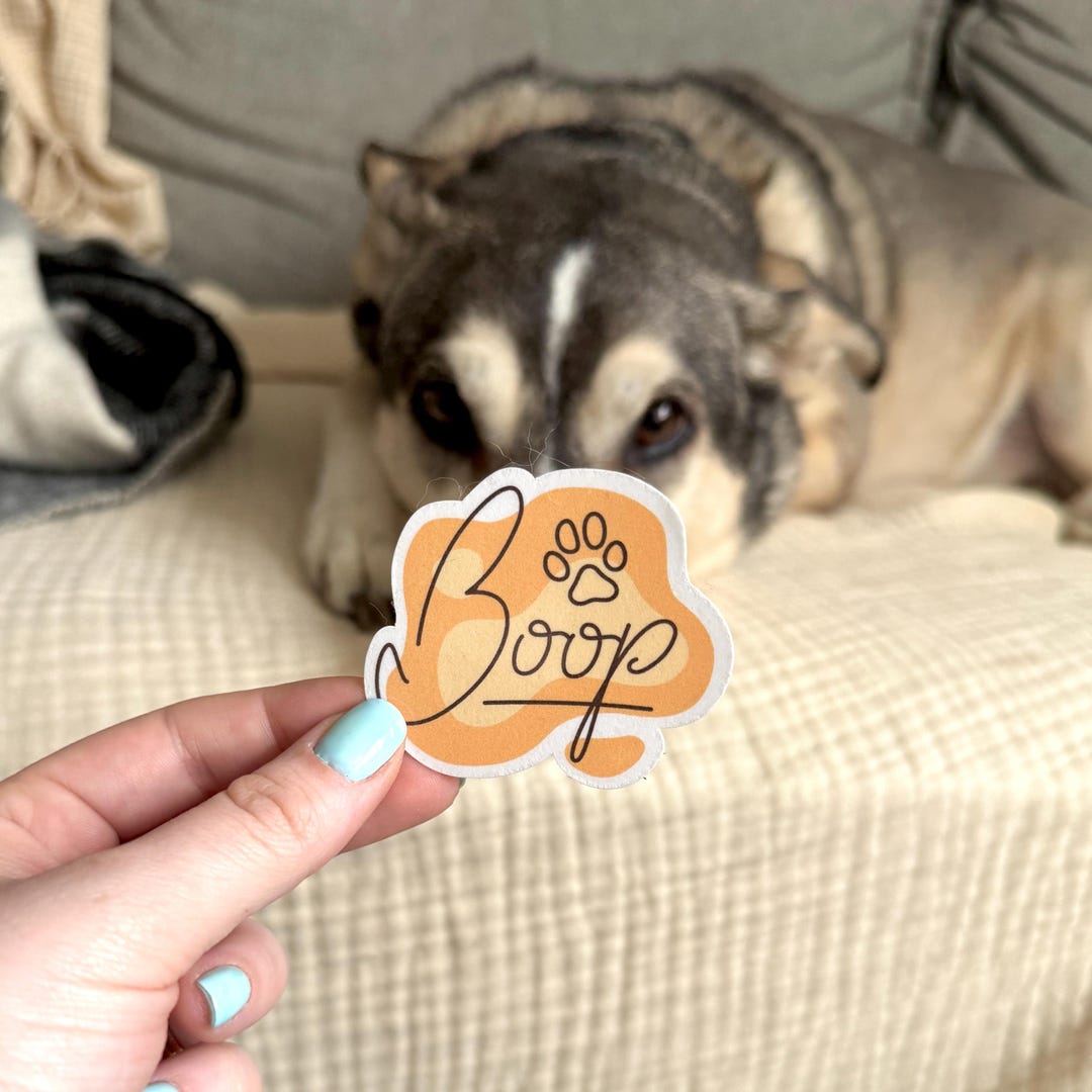 Boop Dog Paw Sticker: Waterproof Vinyl Decal - Etsy