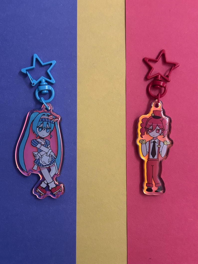 MESMERIZER Miku and Teto Keychains - Etsy