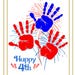 4th of July Handprint Craft Printable | Patriotic Kids Activity ...