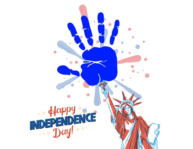 Statue of Liberty Handprint Craft | 4th of July Kids Activity ...