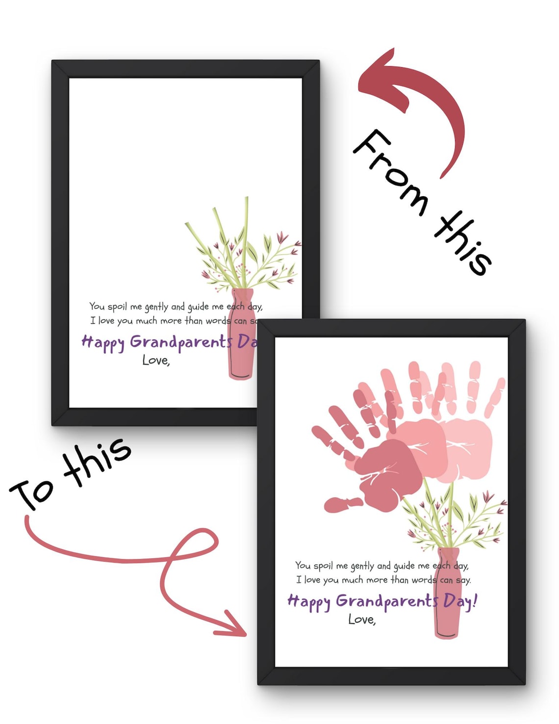 Grandparents Day Poem Printable • Short 2-line Poem for Grandma ...