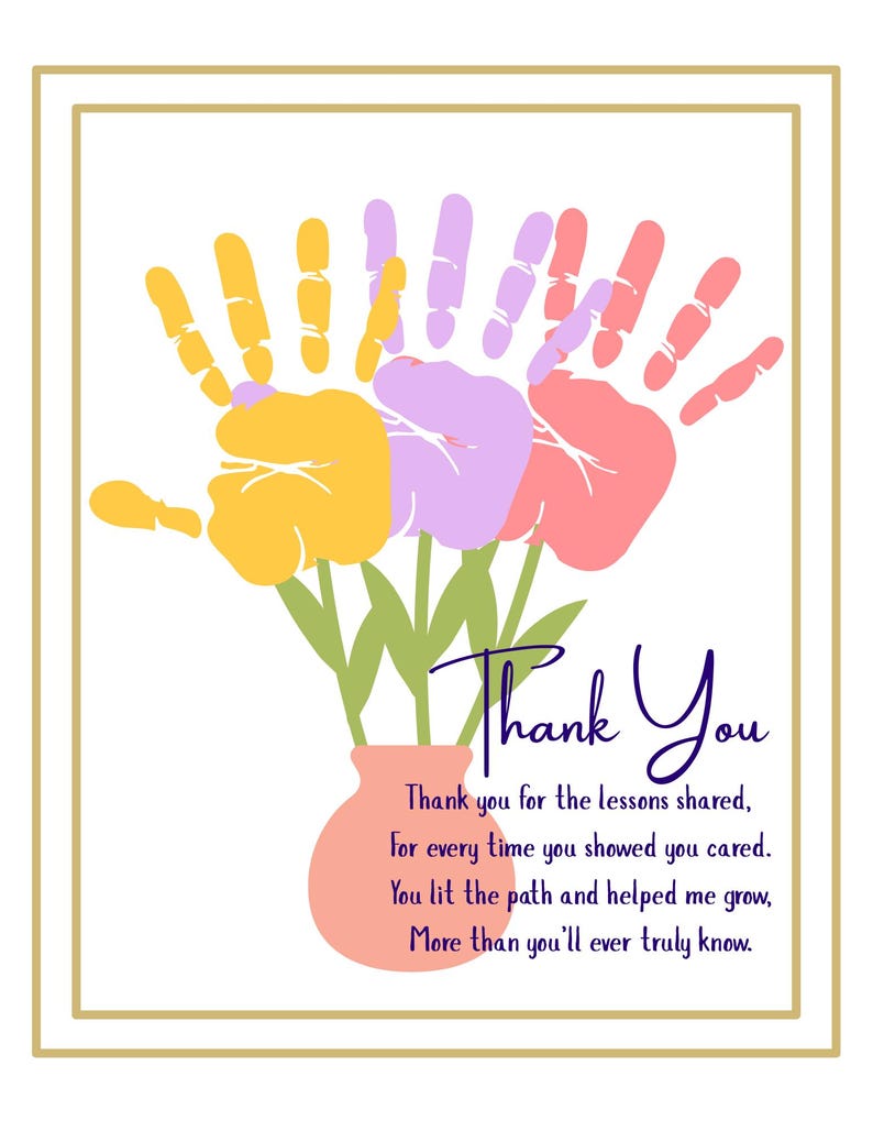 Cute & Fun Last Day of School Teacher Poem Printable | End of Year Gift ...