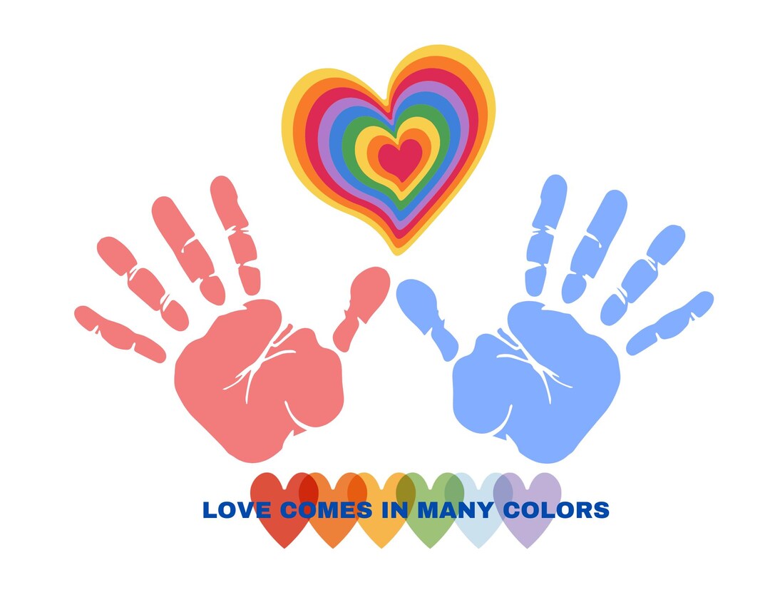 Pride Month Handprint Craft | "love Comes in Many Colors" Printable ...