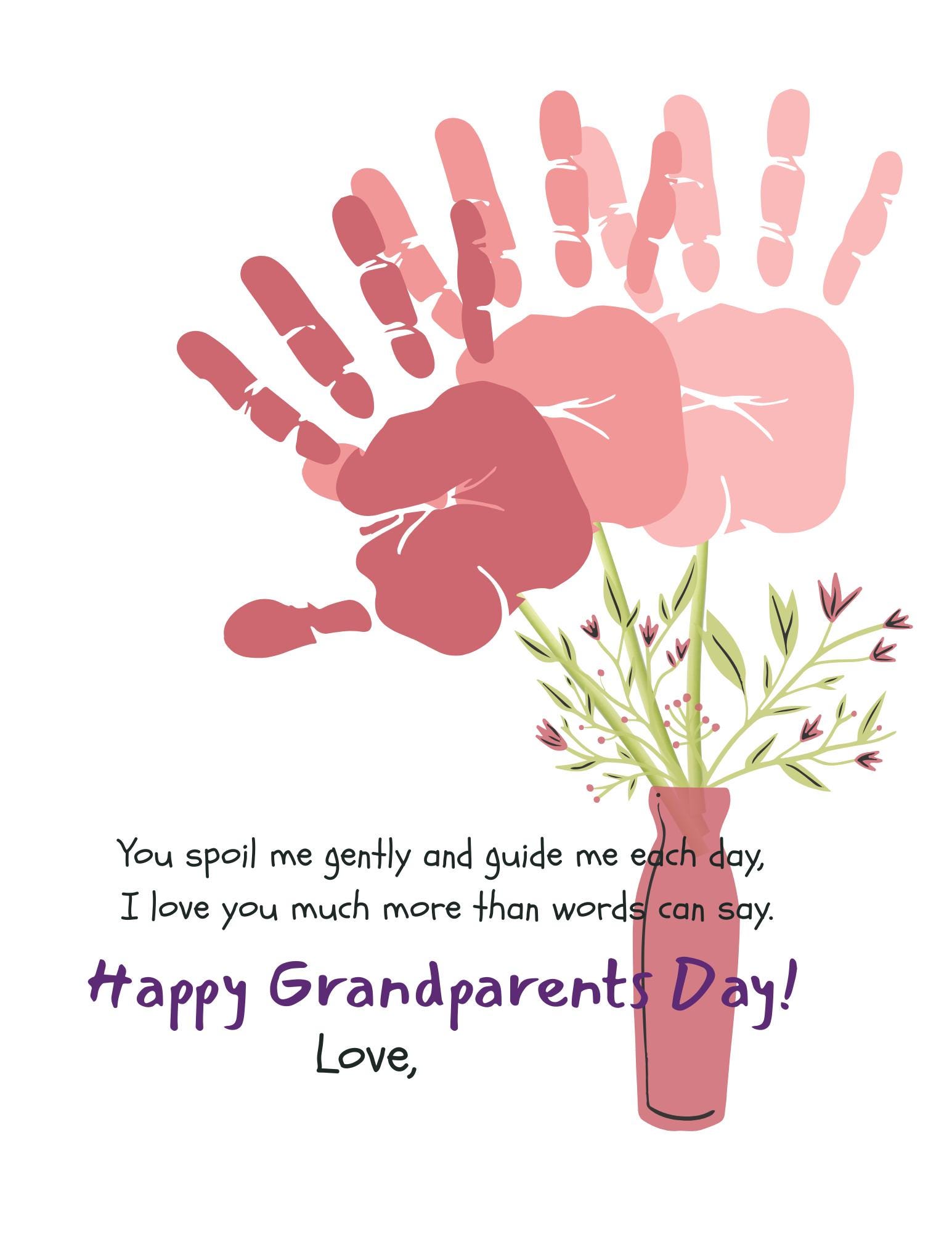 Grandparents Day Poem Printable • Short 2-line Poem for Grandma ...
