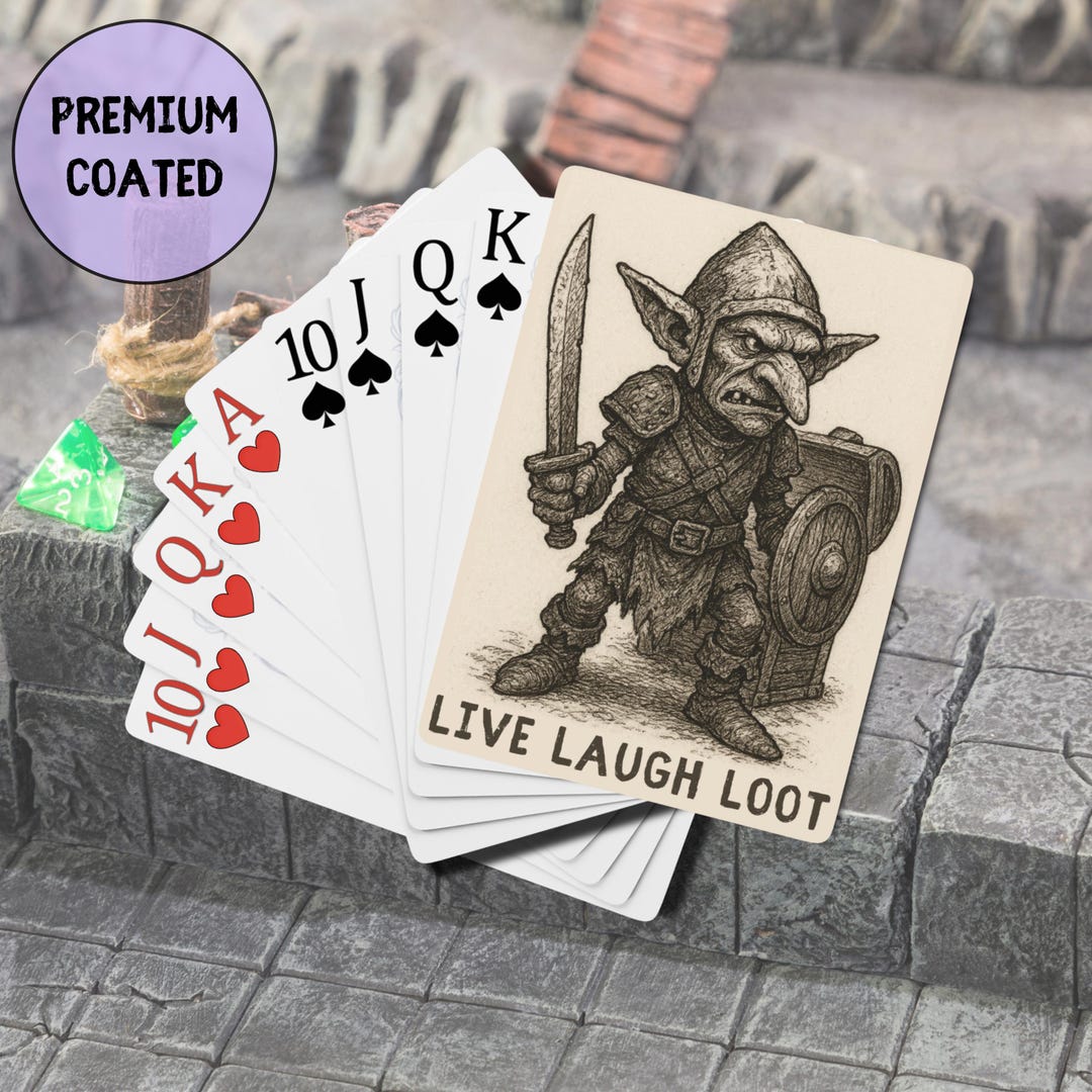 Live Laugh Loot D&D Fantasy Playing Cards, Perfect for Game Night Loot ...