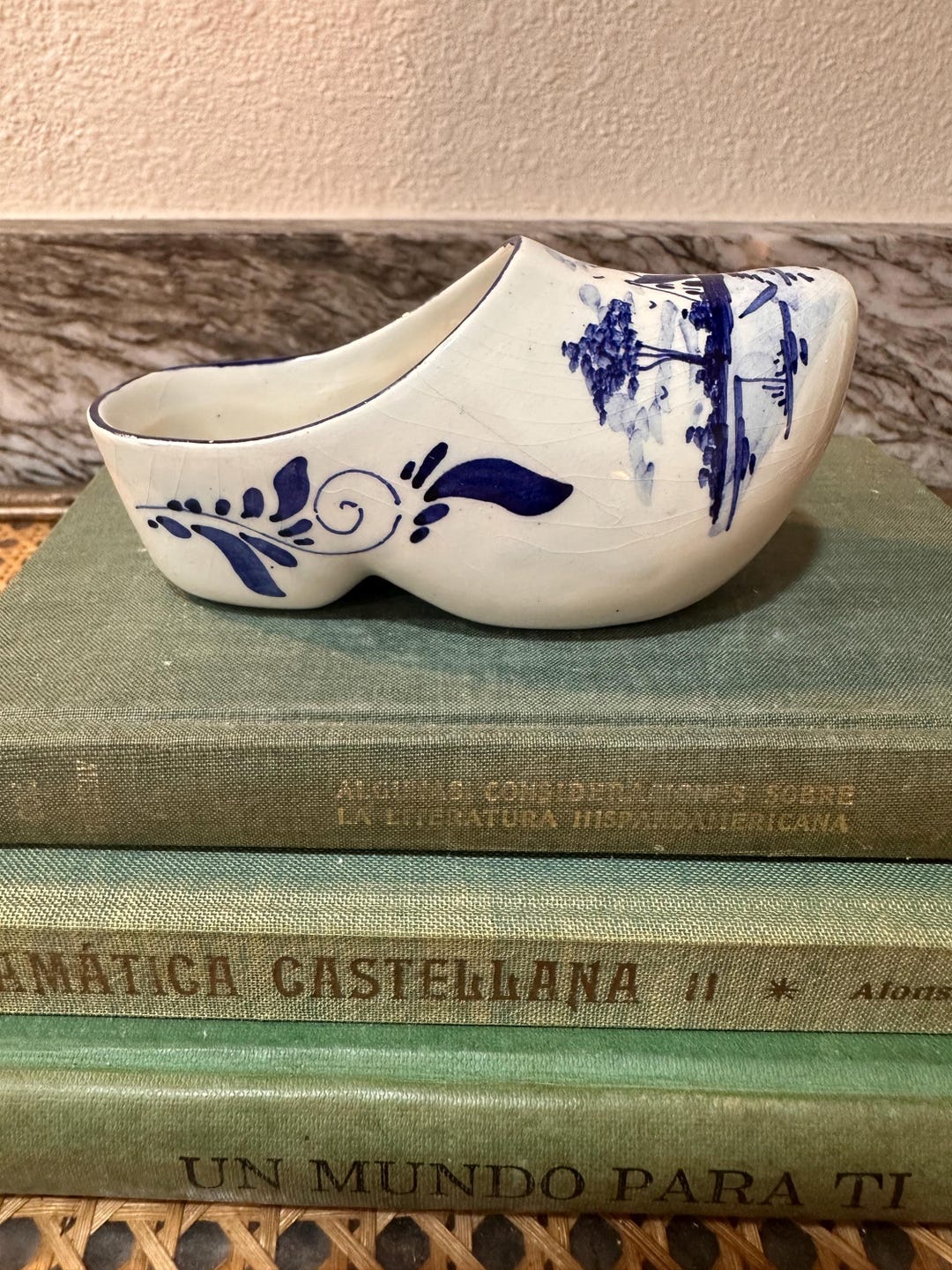 Vintage Delfts Blue Ceramic Clog - Etsy
